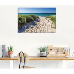 Artland Wandbild &raquo;Weg zum Strand an der Ostsee&laquo; Strandbilder 1 Stk. tlg. als Alubild, Leinwandbild, Poster in verschied. Gr&ouml;&szlig;en Farbe Bild(er): blau