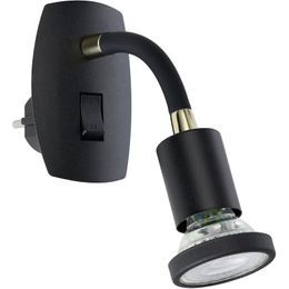 Eglo Steckdosenleuchte &raquo;PARRINI Steckerlampe - Stahl, Kunststoff - GU10 - 1X4, 5W - IP20&laquo; GU10 1 Stk. Steckdosenspot, Steckdosenstrahler,...