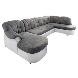 DOMO collection Wohnlandschaft &raquo;Flores auch in Leder-Bezug, B/T/H: 293/180/86 cm, U-Form&laquo; wahlw. mit Bettfunktion, wahlw. mit Federkern, Unser...