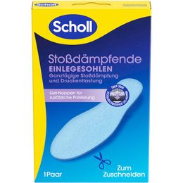 Scholl Einlegesohlen &raquo;sto&szlig;d&auml;mpfende Einlegesohlen&laquo; Packung, extra d&uuml;nn, 1 Paar blau Einlegesohlen