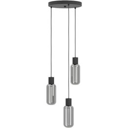 Eglo H&auml;ngeleuchte &raquo;MAIONE Pendellampe - Stahl - E27 - 3X4W - IP20&laquo; E27 1 Stk. H&auml;ngelampe, Deckenlampe, Wohnzimmer, Esszimmer, H110 x &Oslash;30 cm