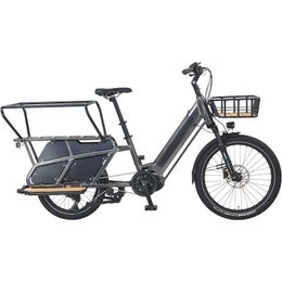 Prophete &raquo;Urbanicer 4.0&laquo; 9 Gang Shimano Cues Schaltwerk Kettenschaltung Mittelmotor 250 W Pedelec, Elektrofahrrad f&uuml;r Damen und Herren grau+schwarz