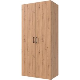 wimex Kleiderschrank &raquo;Mugano,in 3 Breiten, 2 Tiefen, viele Farben, Made in Germany&laquo; in Basic oder Premium Ausstattung, mit kurzen Griffen aus Metall schwarz