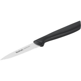 Tefal Sch&auml;lmesser &raquo;Colorfood&laquo; gezahnt, 8 cm, Klinge aus deutschem Edelstahl, ergonomischer Griff Schwarz/Edelstahl
