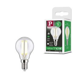 Paulmann LED-Leuchtmittel &raquo;Eco-Line Filament 230V LED Tropfen E14 1er-Set 525lm 2,5W 4000K Klar&laquo; E14 1 Stk. Neutralwei&szlig; transparent