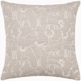 Pad Dekokissen &raquo;WILD DEER&laquo; made in europe beige Obermaterial: 75% Polyester, 25% Baumwolle B/L: 60 cm x 60 cm