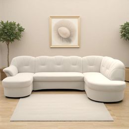 DOMO collection Wohnlandschaft &raquo;Flores auch in Leder-Bezug, B/T/H: 293/180/86 cm, U-Form&laquo; wahlw. mit Bettfunktion, wahlw. mit Federkern, Unser...