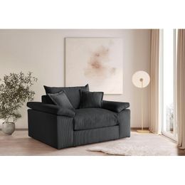 Home Affaire XXL-Sessel &raquo;Soft&Cosy, B: 151 cm - OTTO. Verl&auml;ssliche Qualit&auml;t.&laquo; Mega-Sessel, Cord oder Chenille-Struktur, mit 2 Zierkissen schwarz
