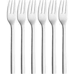 WMF Kuchengabel »Nuova« 6-tlg., 16 cm, Cromargan Edelstahl rostfrei 18/10, Geschenkverpackung Edelstahl