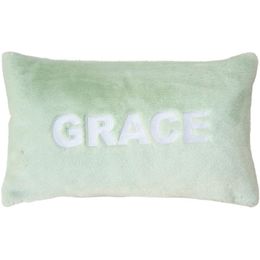 Pad Fellkissen &raquo;GAZE&laquo; Kunstfell, weich & kuschelig, mit Schriftzug, 30x50 cm mint + Schriftzug Obermaterial: 100% Polyester B/L: 30 cm x 50 cm