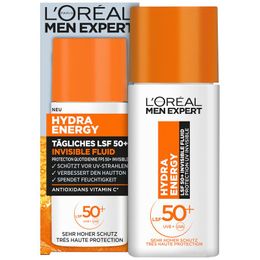 L'Or&eacute;al L'OR&Eacute;AL PARIS MEN EXPERT Gesichtsfluid &raquo;L'Or&eacute;al Men Expert T&auml;gliches LSF 50+ Invisible Fluid&laquo; Beugt sonnenbedingte Hautalterung vor, fettet und klebt 