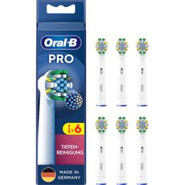 Oral-B Aufsteckb&uuml;rsten &raquo;Pro Tiefenreinigung&laquo; X-f&ouml;rmige Borsten wei&szlig; Gr&uuml;ne Indikator-Borsten f&auml;rben sich je nach individueller Nutzung gelb und...