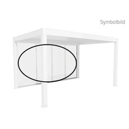 BioHort Glasschiebet&uuml;r &raquo;Klarglas Gr. 4 m f&uuml;r Pergola, verschiedene Farben&laquo; 364, 5x 234, 9 cm, Glaselemente aus 10 mm ESG wei&szlig;