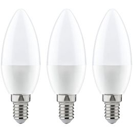 Paulmann LED-Leuchtmittel &raquo;Kerze 4W E14 230V Warmwei&szlig; 3er-Pack&laquo; E14 3 Stk. Warmwei&szlig; 2700 Kelvin wei&szlig;