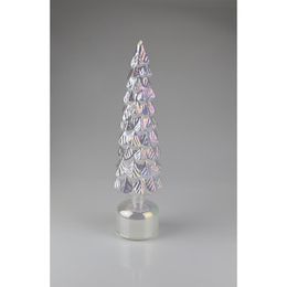 AM Design LED Dekoobjekt &raquo;Glas-Weihnachtsbaum rotierend&laquo; 3 er Set, H: 41 cm