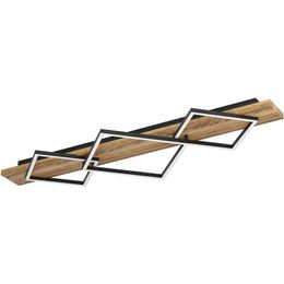 Eglo LED Deckenleuchte &raquo;BOYAL Deckenlampe - Stahl, Holz - LED;LED - 2X13W;1X16W - IP20&laquo; LED-Modul 1 Stk. Warmwei&szlig; Wohzimmerlampe, Esszimmerlampe, Flur