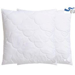 my home Microfaserkissen &raquo;Mondschein, Kopfkissen 1-tlg. oder 2-tlg. 40x80 oder 80x80 cm&laquo; F&uuml;llung: Faserbaellchen Spar-Set, 2-tlg., 2 Stk. tlg....