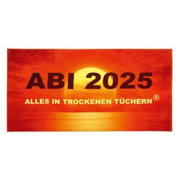 Egeria Strandtuch &raquo;ABI 2025&laquo; 75x150 cm, "ABI 2025-Alles in trockenen T&uuml;chern", Velours red pepper Obermaterial: 100% Baumwolle B/L: 75 cmx150 cm