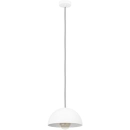 Eglo H&auml;ngeleuchte &raquo;GAETANO Pendellampe - Stahl - E27 - 1X40W - IP20&laquo; E27 1 Stk. H&auml;ngelampe, Deckenlampe, Wohnzimmer, Esszimmer, H110 x &Oslash;30 cm weiss