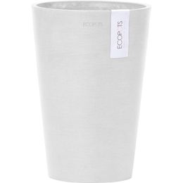 Ecopots Blumentopf &raquo;Pisa 14 Wei&szlig;&laquo; f&uuml;r den Innenbereich wei&szlig; Kunststoff
