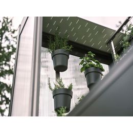 BioHort Blumentopf &raquo;zu Gew&auml;chshaus Florentina&laquo; 3 T&ouml;pfe grau