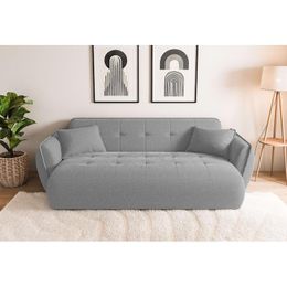Home Affaire Big-Sofa &raquo;MIRELDA Design-Sofa mit Steppungen, hoher Sitzkomfort, Breite 251 cm&laquo; elegant und bequem, enth&auml;lt 2 Zierkissen, belastbar bis 