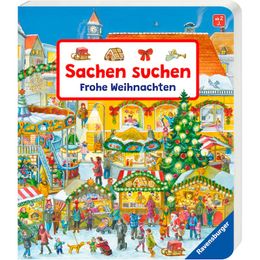 Ravensburger &raquo;Pappbilderbuch, Sachen suchen Frohe Weihnachten&laquo; bunt Die kleinen Suchbilder fordern dazu auf, sich intensiv mit den Bildern zu besch&auml;ftigen und 