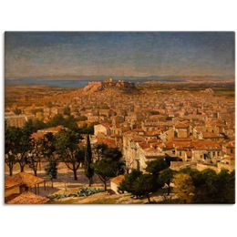 Artland Leinwandbild &raquo;Blick auf Athen mit der Akropolis.&laquo; Griechenland 1 Stk. tlg. auf Holzrahmen gespannt braun Leinwand
