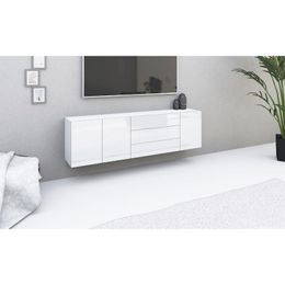 borchardt M&ouml;bel borchardt M&ouml;bel Sideboard &raquo;Sophia&laquo; Breite 190 cm, zur Wandmontage wei&szlig; Spanplatte