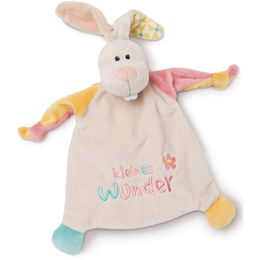 Nici Schmusetuch &raquo;My first Kollektion, Hase, kleines Wunder&laquo; mit aufgestickten Augen gelb/beige/rosa