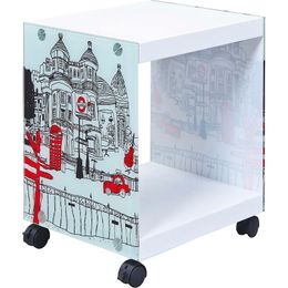 Inter Link Beistelltisch &raquo;Cube&laquo; mit gestalteten Glasseiten Motiv Flaggen