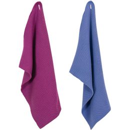 Pad Geschirrtuch &raquo;MONTE&laquo; Wischtuch, 100% Baumwolle, 30x45 cm, Uni Farben, Strickoptik lilac-violet Obermaterial: 100% Baumwolle