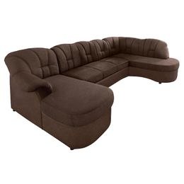 DOMO collection Wohnlandschaft &raquo;Flores auch in Leder-Bezug, B/T/H: 293/180/86 cm, U-Form&laquo; wahlw. mit Bettfunktion, wahlw. mit Federkern, Unser...