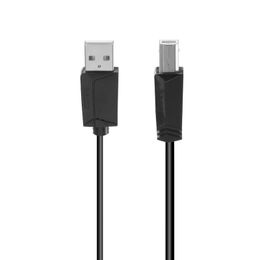 Hama USB-Kabel &raquo;USB-Kabel f&uuml;r PC und Notebook, USB-B auf USB-A, 1,50 - 5 m, Schwarz&laquo; USB Typ A USB Typ B 300 cm 480 Mbit/s, Knickschutz, schnelle und 