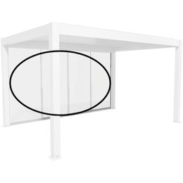 BioHort Glasschiebet&uuml;r &raquo;Klarglas Gr. 4, 5 m f&uuml;r Pergola, verschiedene Farben&laquo; 420x 234, 9 cm, Glaselemente aus 10 mm ESG wei&szlig;