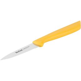 Tefal Sch&auml;lmesser &raquo;Colorfood&laquo; gezahnt, 8 cm, Klinge aus deutschem Edelstahl, ergonomischer Griff Gelb/Edelstahl