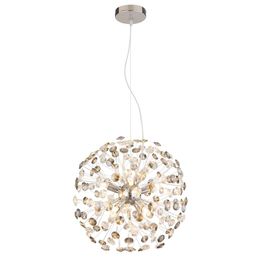 Globo LIGHTING H&auml;ngeleuchte &raquo;KATRINA&laquo; G9 1 Stk. Warmwei&szlig; Luster H&auml;ngelampe Esszimmer Esstisch-Lampe elegant verchromt