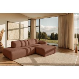 Home Affaire Ecksofa &raquo;Myrland Kompaktsofa&laquo; Breite 263 cm, Chenille, Easy Clean Stoff, mit Kaltschaum rot 100% PES