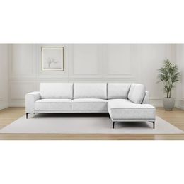 OTTO home Ecksofa &raquo;OLAND L-Form, B: 289 cm, Skandi-Design&laquo; Struktur, Flachgewebe, Luxus-Microfaser, Boucle beige Struktur weich (100% Polyester);Luxus