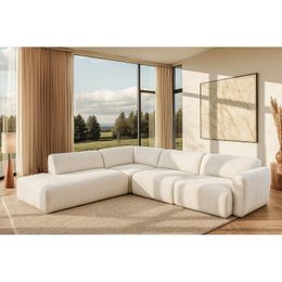 Home Affaire Ecksofa &raquo;Myrland Wohnlandschaft&laquo; Breite 310 cm, L-Form, Chenille, Easy Clean Stoff, mit Kaltschaum beige 100% PES
