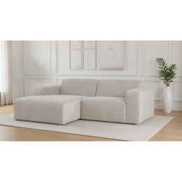 OTTO home Ecksofa &raquo;Koa, 228 cm, L-Form, Modulsofa in Cord, Chenille, Struktur, Webstoff&laquo; Designsofa, weicher Lounge-Sitzkomfort, Welleunterfederung, 