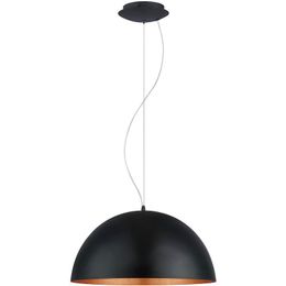 Eglo H&auml;ngeleuchte &raquo;Gaetano 1, Pendelleuchte, Industrial, Wohnzimmerlampe h&auml;ngend, E27&laquo; E27 1 Stk. H&auml;ngeleuchte - H150 x &Oslash;53 cm - schwarz, kupfer -...