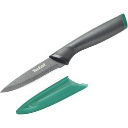 Tefal Sch&auml;lmesser &raquo;Fresh Kitchen&laquo; 9 cm, Klingen aus rostfreiem Stahl, Titan-Versiegelung, Klingenschutz Grau/Gr&uuml;n