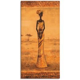 Artland Wandbild &raquo;Afrikanische Eleganz II&laquo; Frau 1 Stk. tlg. auf Holzrahmen gespannt braun Leinwand