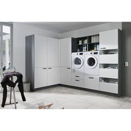 Express K&uuml;chen Schrank-Set &raquo;Arta&laquo; Komplett-Set, ohne Ger&auml;te, vormontiert, Soft-Close-Funktion, Stellbreite 310x190 cm, 12 Stk. tlg. grau Holzwerkstoff