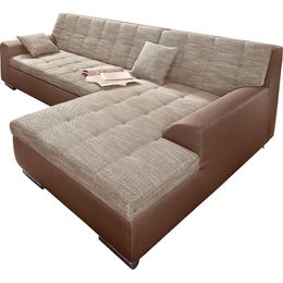 DOMO collection Ecksofa &raquo;Treviso viele Bez&uuml;ge, auch in Cord, L-Form, B/T/H: 267/80/83 cm&laquo; wahlw. mit Bettfunktion, inkl. Zierkissen, Unser...