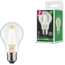 Paulmann LED-Leuchtmittel &raquo;Eco-Line Filament 230V LED Birne E27 806lm 4, 3W 3000K dimmbar Klar&laquo; E27 1 Stk. Warmwei&szlig; transparent