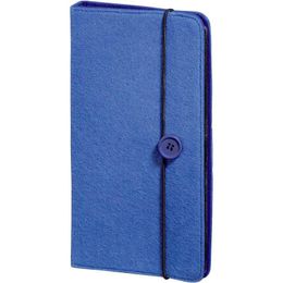 Hama CD-H&uuml;lle &raquo;CD / DVD / Blu-ray-Tasche "Felt" f&uuml;r 48 Discs, Schutzh&uuml;lle, Cover Blau&laquo; blau Stoff Au&szlig;enma&szlig; 14,5 x 3 x 27,5 cm, Platz f&uuml;r 48 CDs