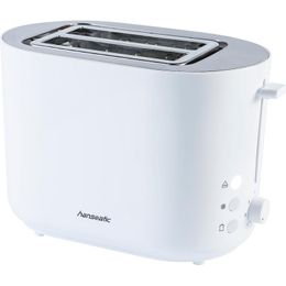 Hanseatic Toaster &raquo;HT2850WD&laquo; 2 kurze Schlitze f&uuml;r 2 Scheiben 850 W mit Br&ouml;tchenaufsatz wei&szlig; Toaster