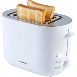 Hanseatic Toaster &raquo;HT2850WD&laquo; 2 kurze Schlitze f&uuml;r 2 Scheiben 850 W mit Br&ouml;tchenaufsatz wei&szlig; Toaster